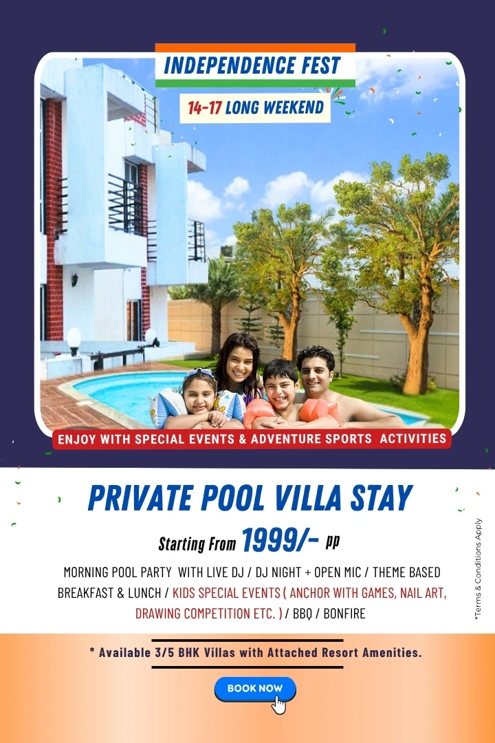 Best Pool Villa Near Thane and Mumbai | Shrubbery Palms Resort